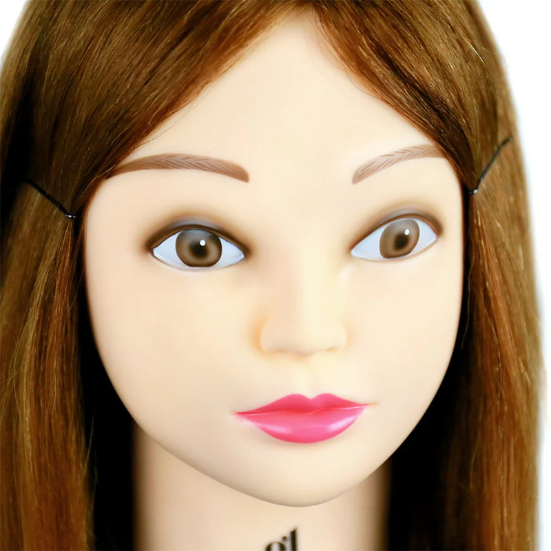 Athena Hair 16” Hairdressing Training Mannequin Head – Mixed Human & H ...