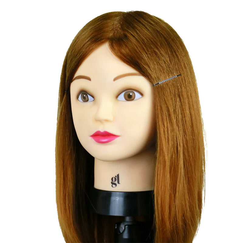 Athena Hair 16” Hairdressing Training Mannequin Head – Mixed Human & H ...