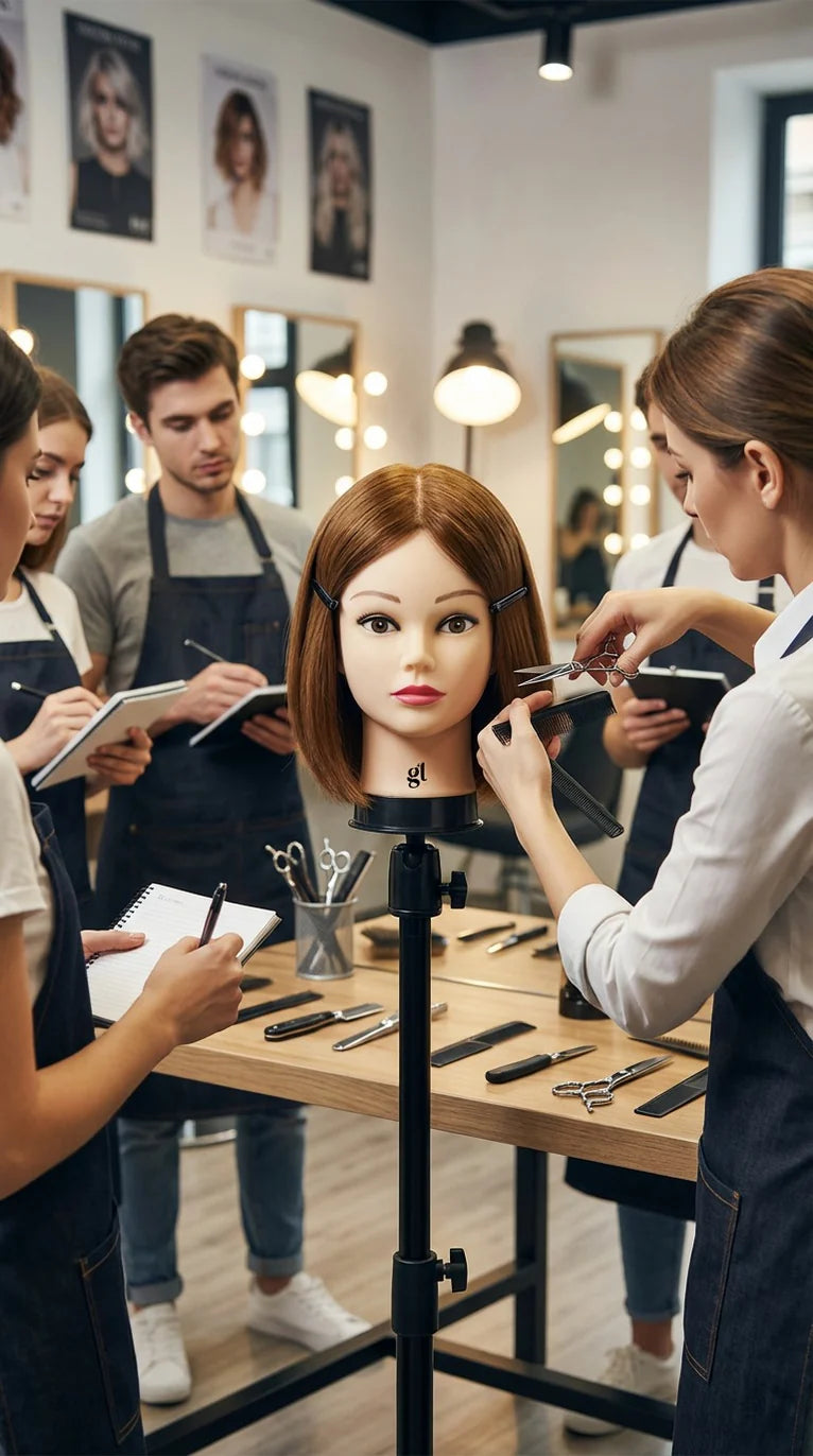 Athena Hair 16” Hairdressing Training Mannequin Head – Mixed Human & H ...